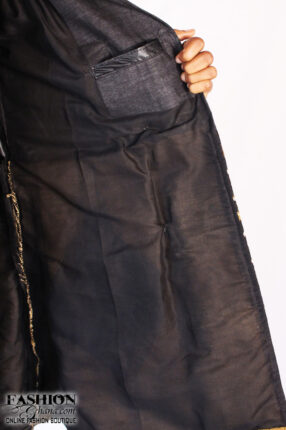 Mud Cloth Caped Shoulder Jacket - Fashion GHANA