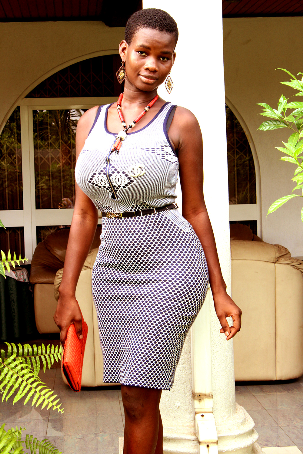 #OOTD: @IamNaturalPam Gives Us Monochrome With A Touch Of Chilli Red ...