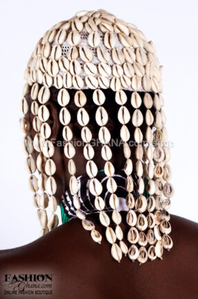 Neck Long Cowry Shell Wig Cap - Fashion GHANA