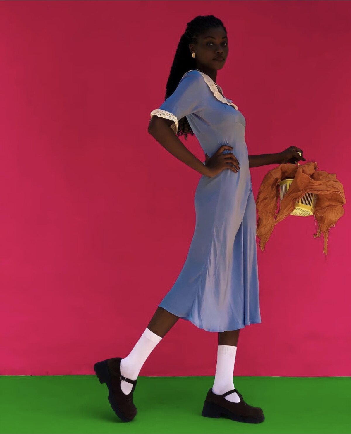 Model Jennifer Kwadade Stuns In Editorial For Vintage Clothing Brand ...