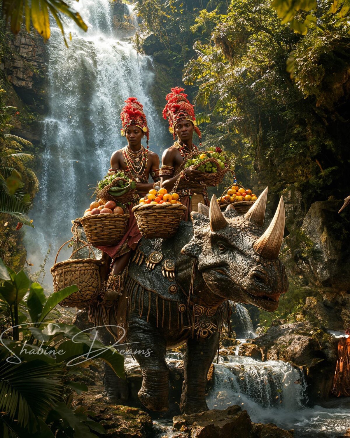 Africans & Dinasours! A.I. Artist Shabine Dreams Serves Gorgeous ...